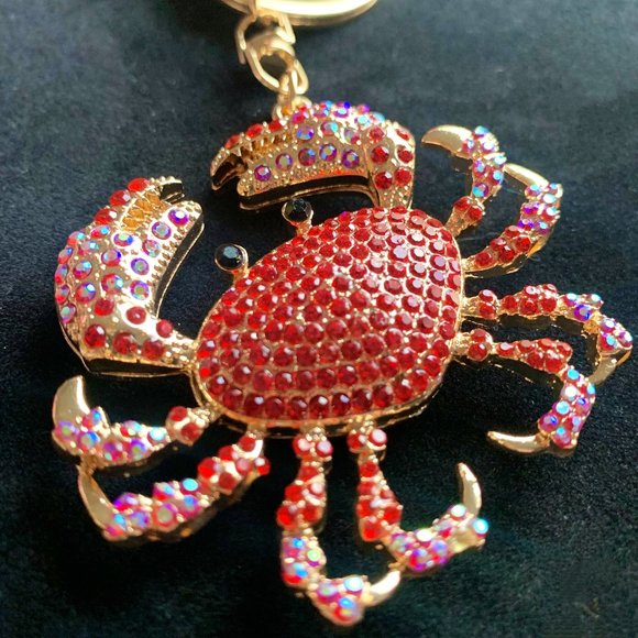 Accessories | 5l Rhinestone Crab Ocean Beach Sea Life Bag Charm Lobster ...
